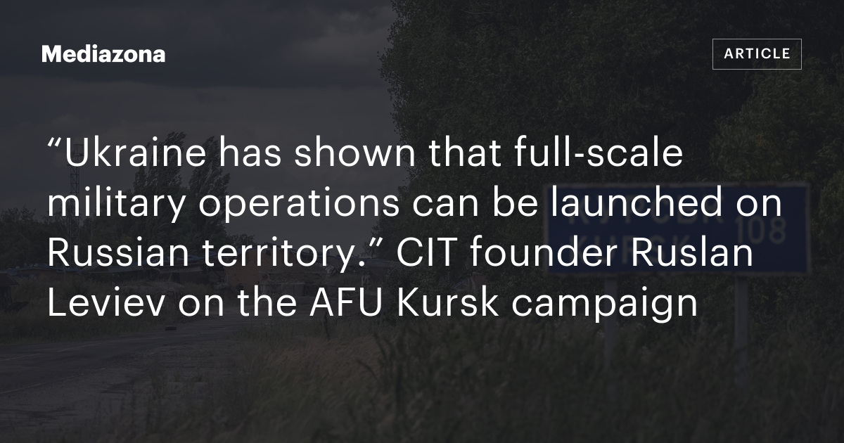 “Ukraine has shown that full‑scale military operations can be launched on Russian territory ...