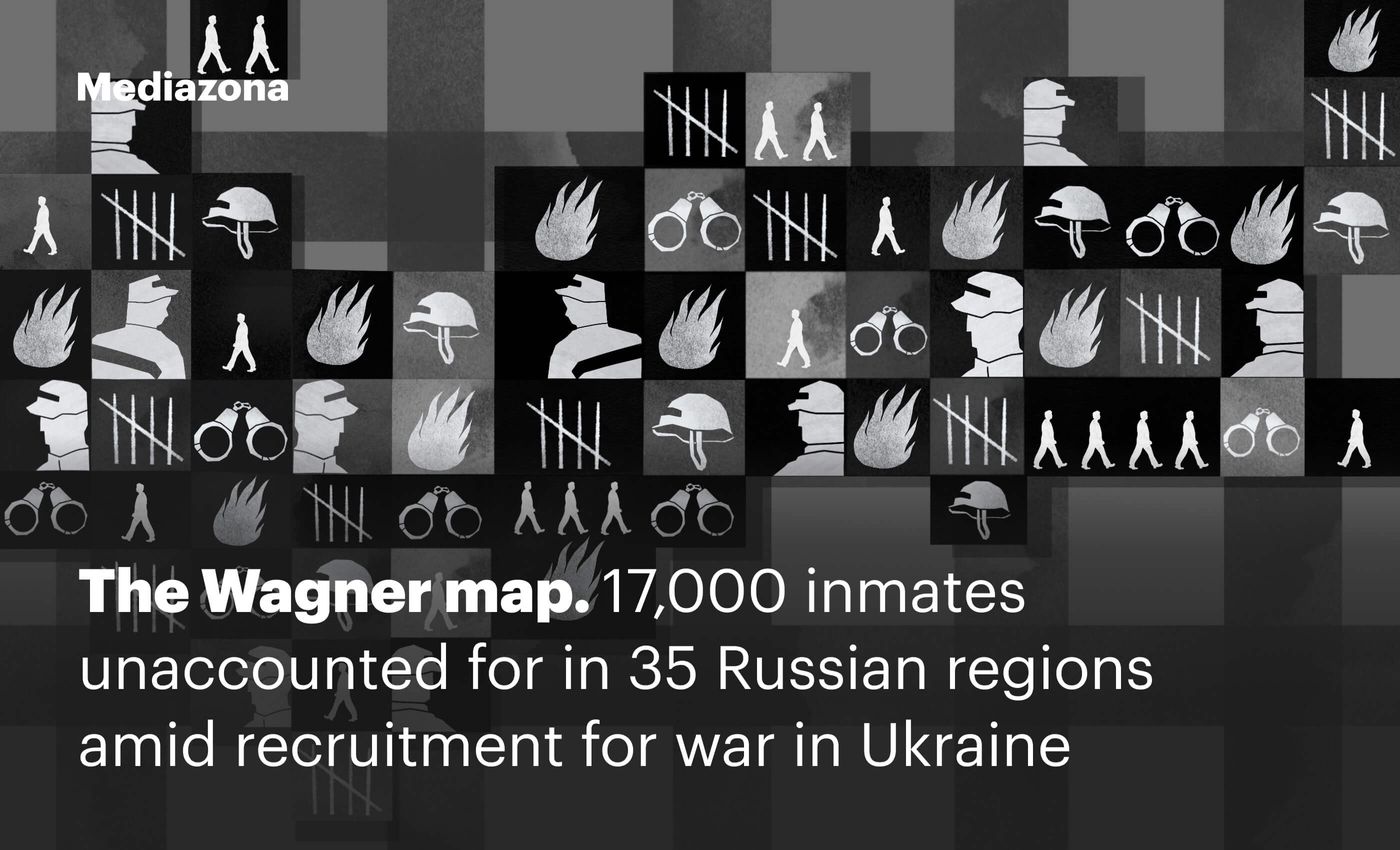 The Wagner map. 17,000 inmates unaccounted for in 35 Russian regions ...